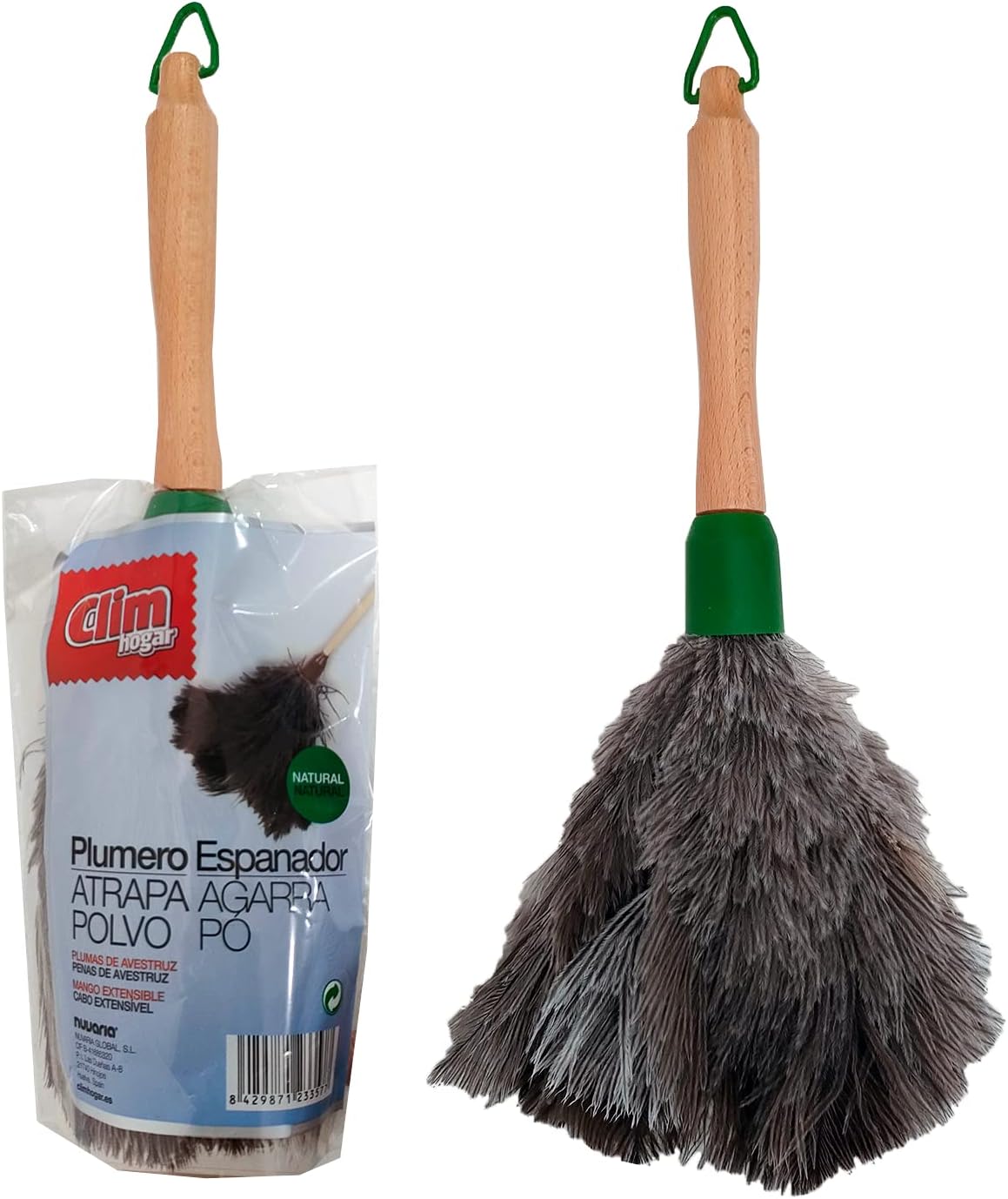 Clim Profesional - Plumero de Avestruz con Mango Extensible de Aluminio ...