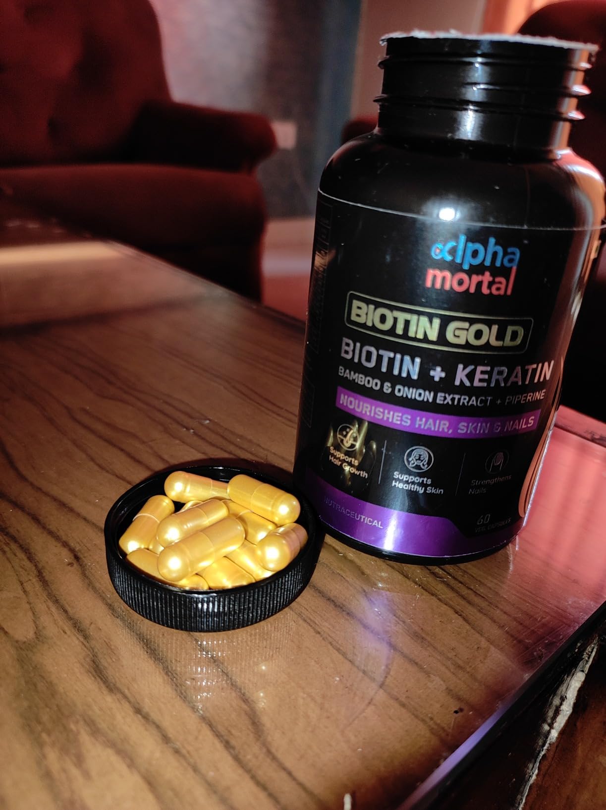 Alpha Mortal Biotin supplement for Hair Growth | With Biotin, Vitamin E ...