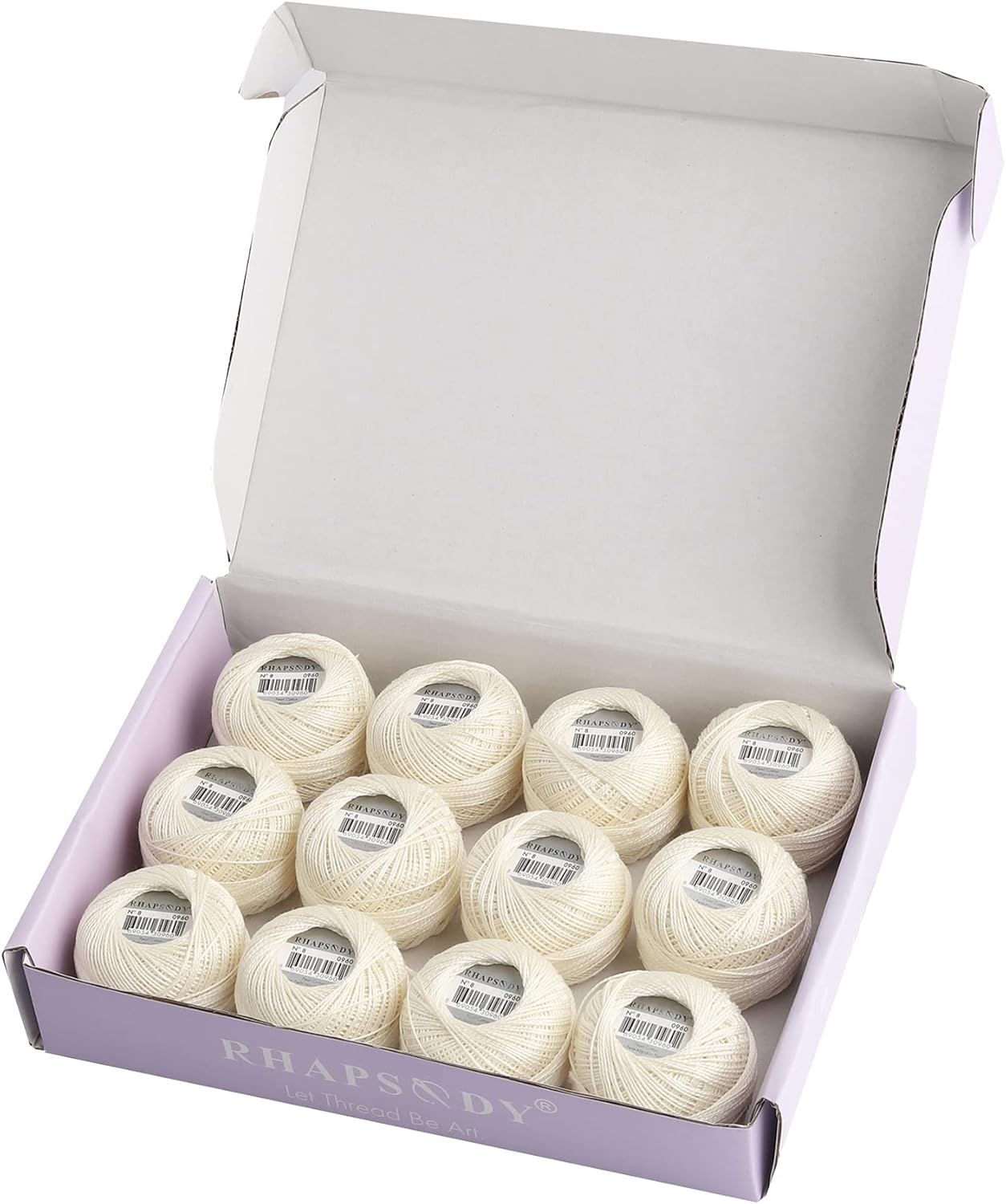 Amazon.com: Rhapsody Pearl Cotton Thread Size 8 Crochet Thread Perle 12 ...