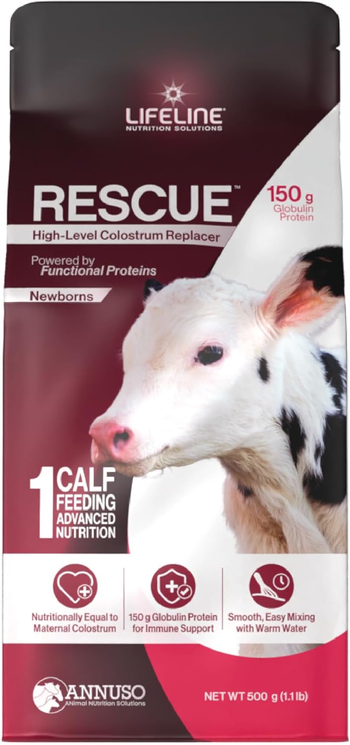 Amazon.com: LIFELINE Rescue 150g Colostrum Replacer Baby Calves 1.1lb ...