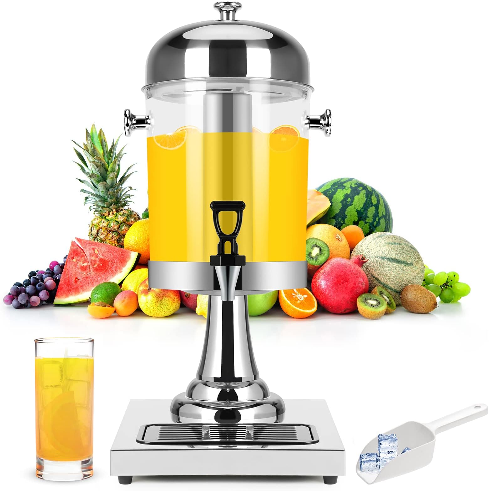 Amazon.com | Cold Beverage Dispenser With Ice Container, 2.2 Gallon ...