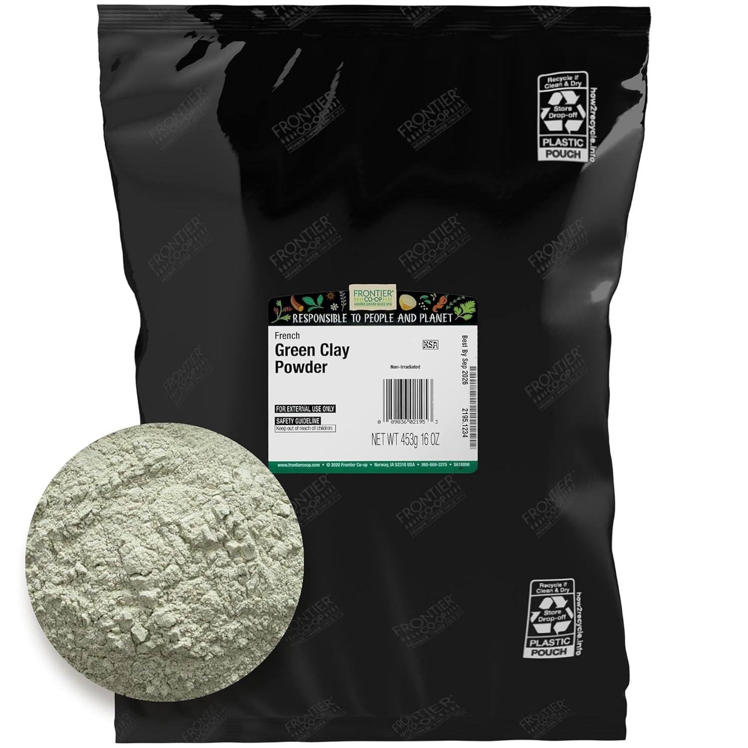 Amazon.com : FRONTIER French Green Clay, 16 OZ : Fullers Earth Clay ...