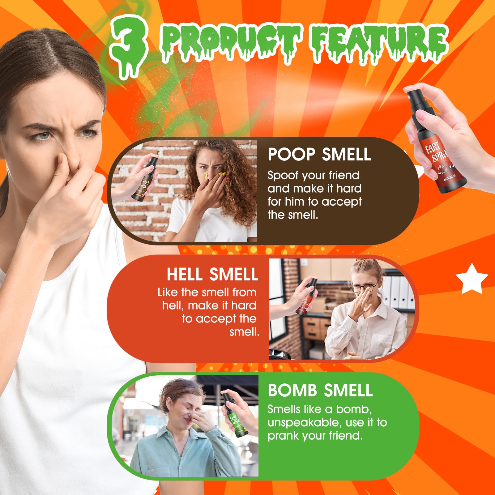 Snapklik.com : Liquid Fart Spray Prank, Fart Bomb, Joke Toy Safe For Adult Long Lasting Poop ...