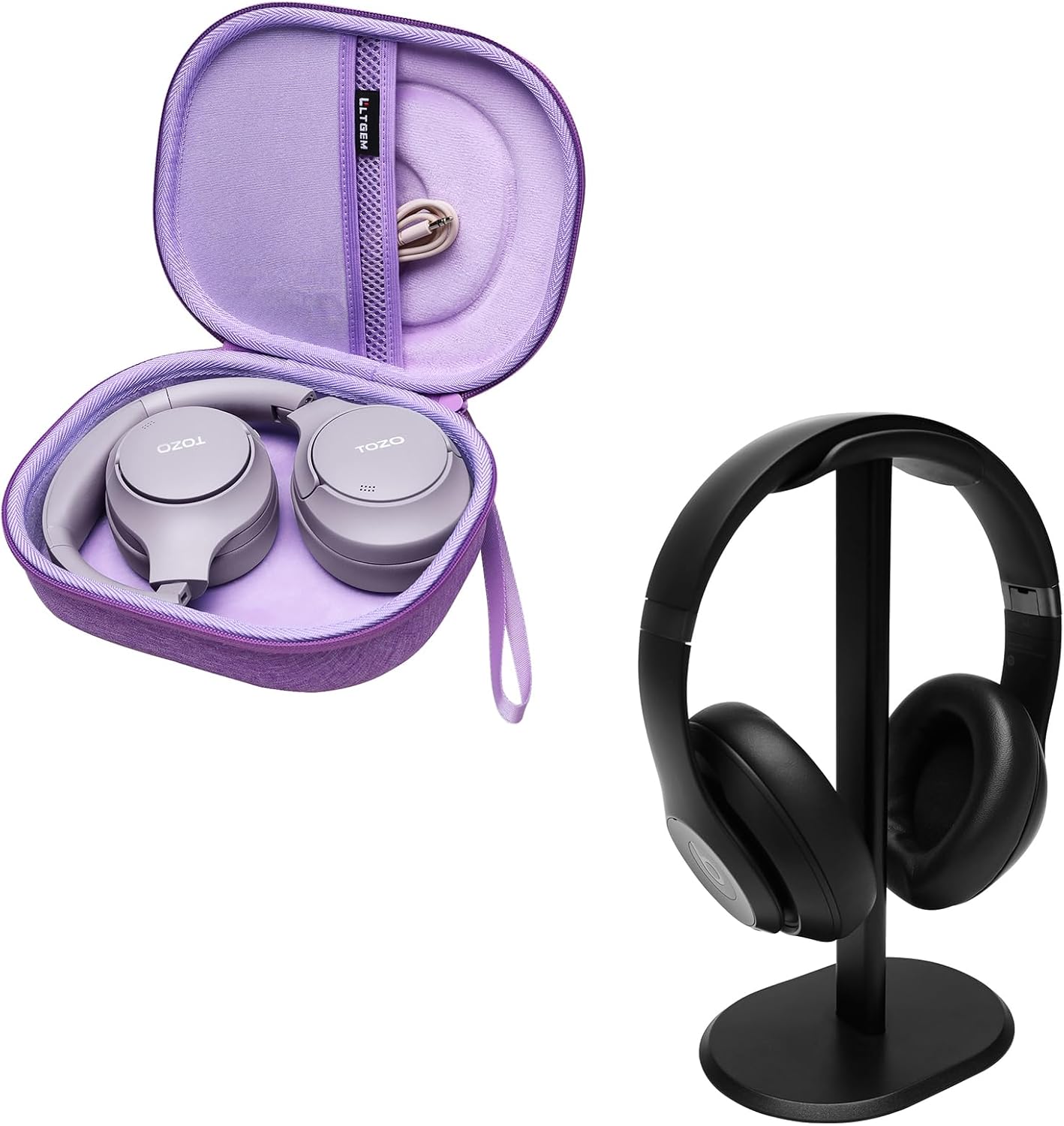 Amazon.com: Headphone Case & Aluminum Headphone Stand Combo for TOZO ...