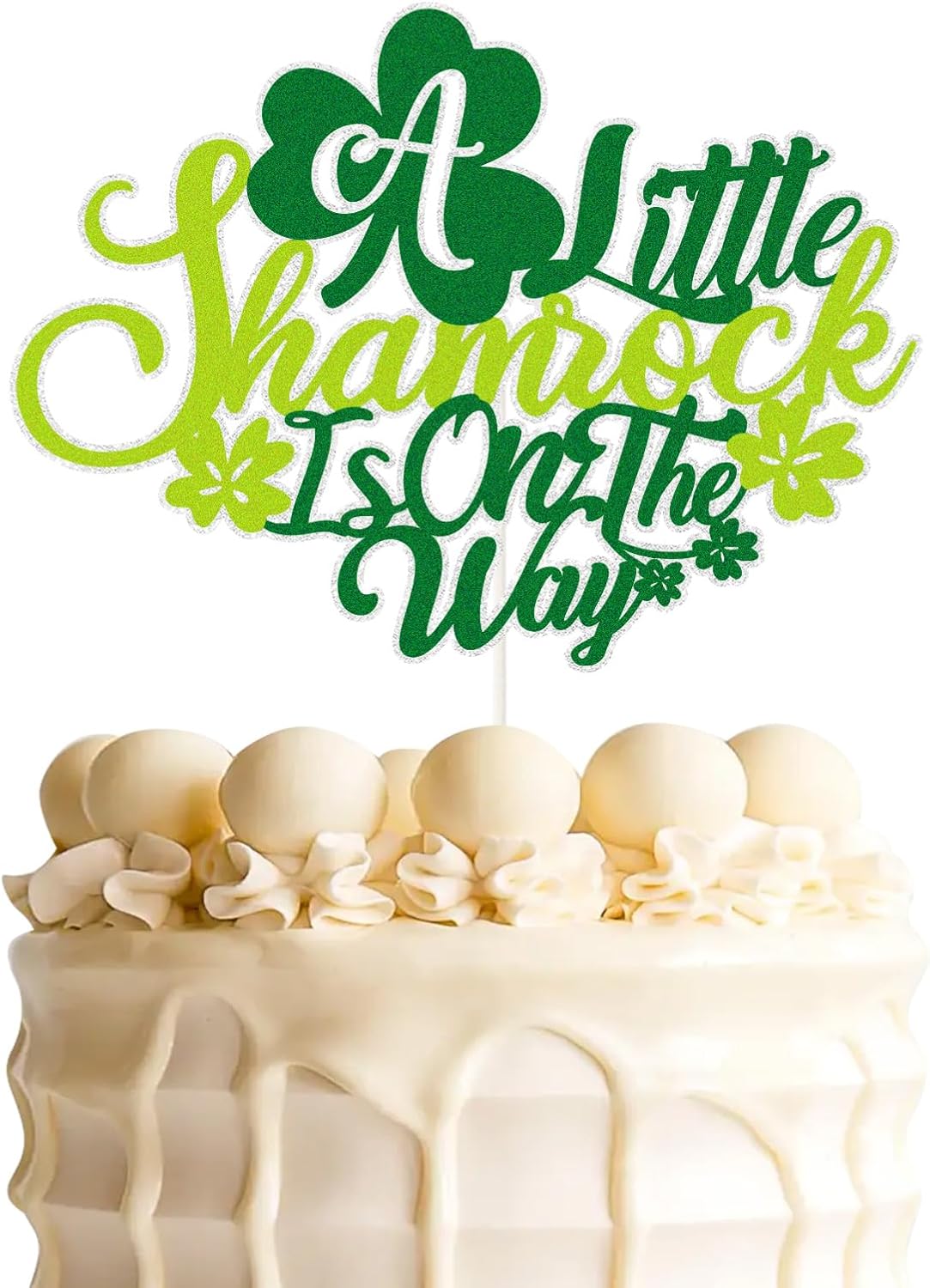 Amazon.com: A Little Shamrock is On The Way Cake Topper,Lucky Charm ...
