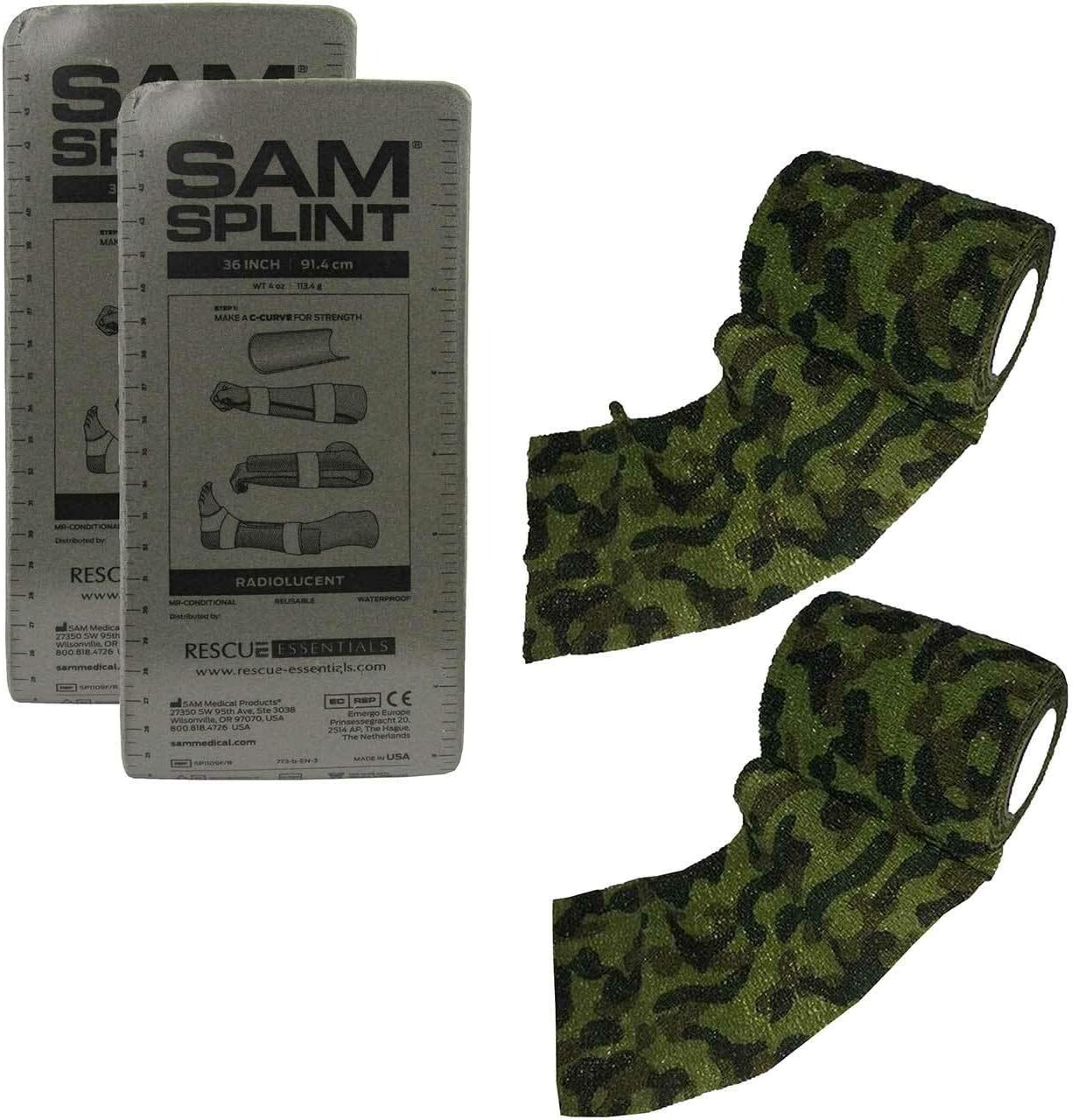 Amazon.com: SAM® SPLINT COMBO PACK - 36" GRAY SAM® SPLINTS/CAMO WRAP ...