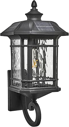 NAXTTII Solar Sconce Lights Outdoor 15.7 Inch Height Exterior Lighting ...