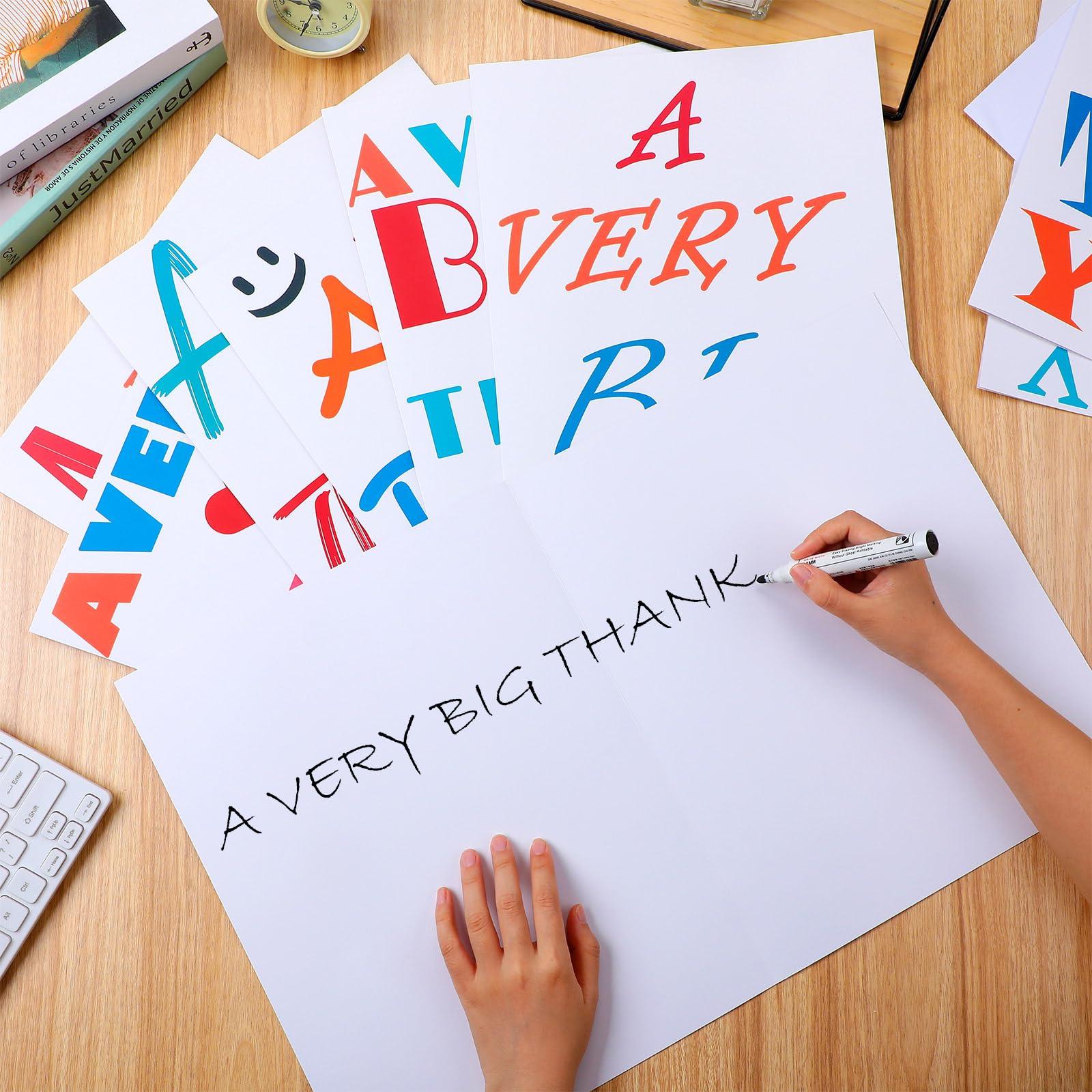 9 Sets Big Thank You Cards with Envelope 14 x 22 Inch Large Giant Thank ...