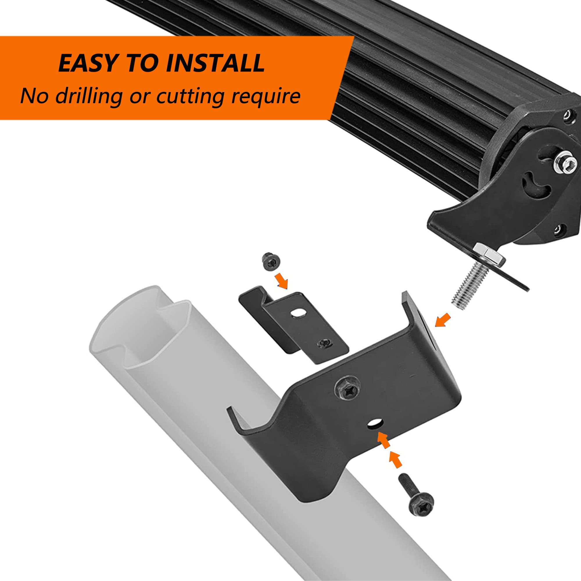 Snapklik.com : UTV Light Bar Mounts For Polaris Ranger Windshield Pro ...