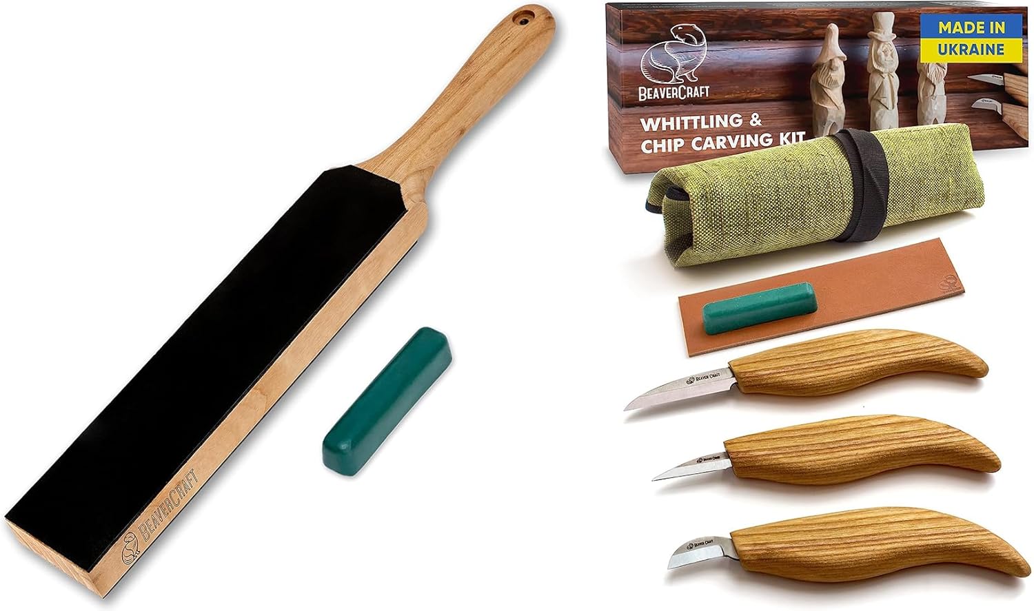 Amazon.com: BeaverCraft LS6P1 Leather Strop Kit with Sharpening ...