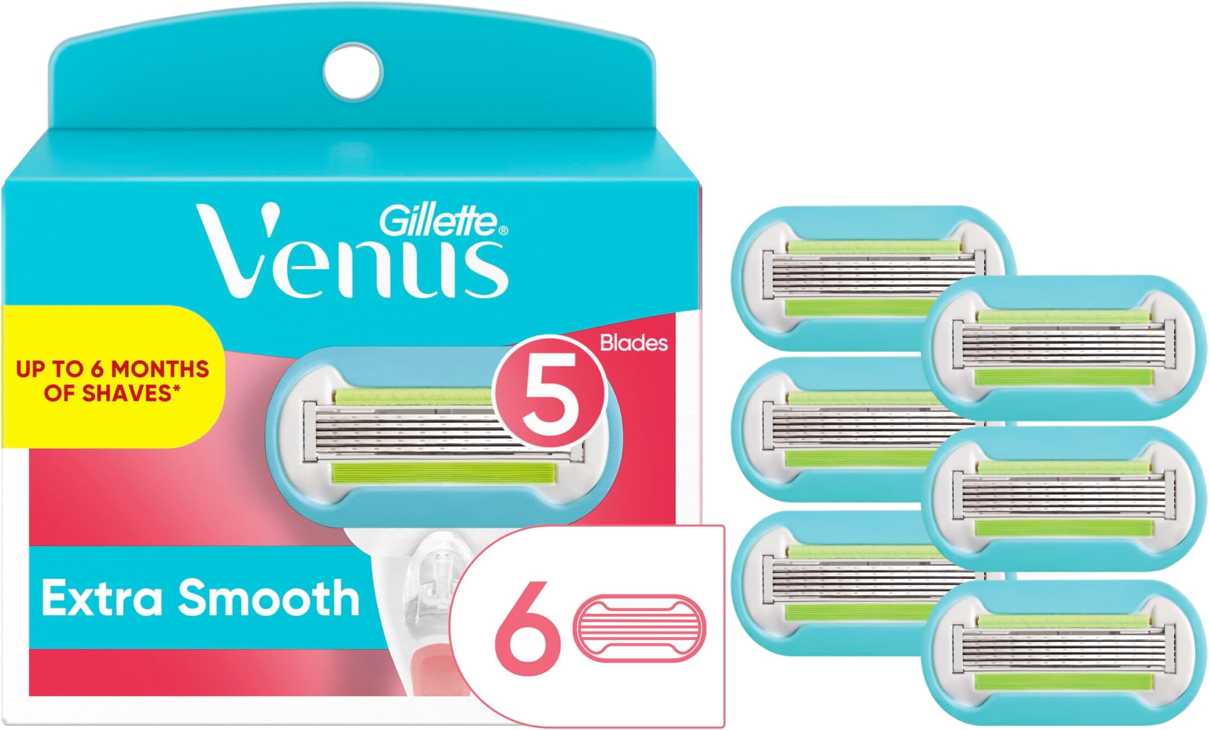 Amazon.com: Gillette Venus Extra Smooth Womens Razor Blade Refills, 4 ...