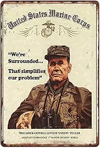 Amazon.com: Metal Tin Sign Vintage We're Surrounded That Simplifies Our ...