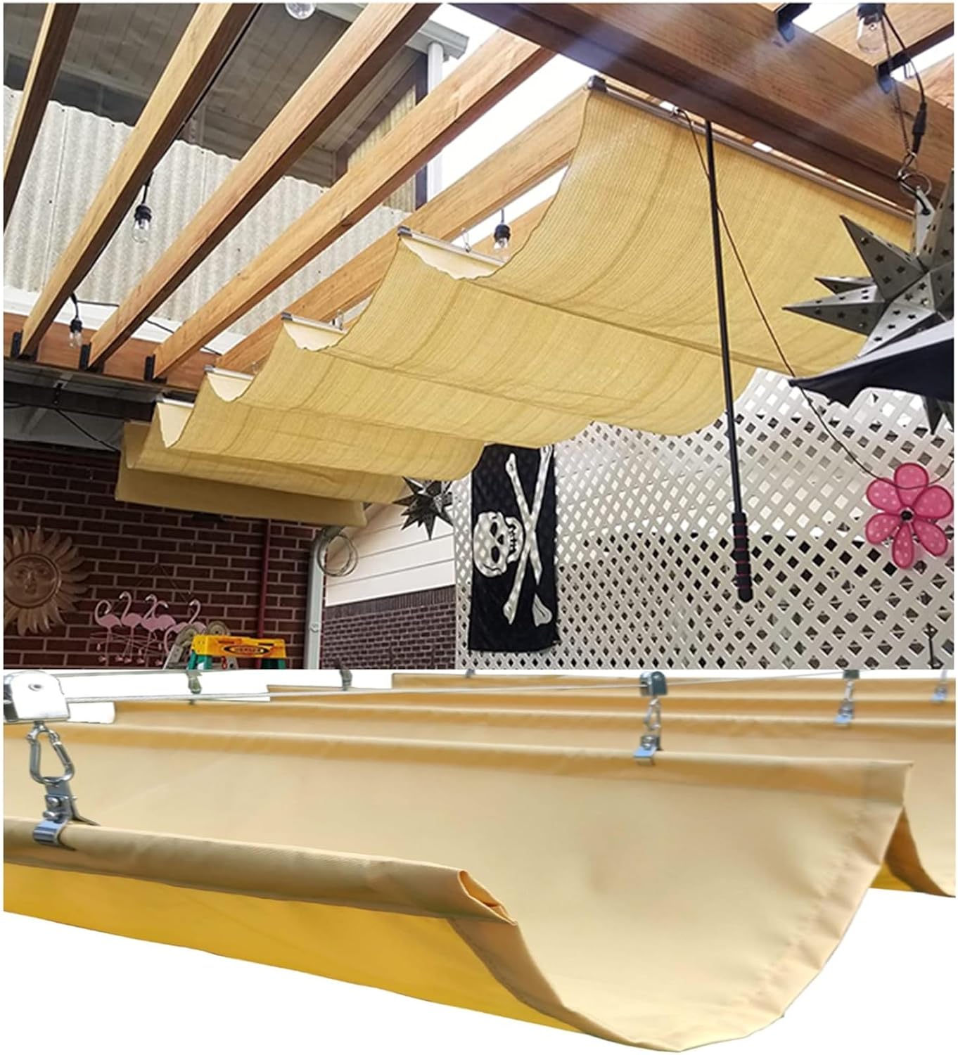 Amazon.com : Garden Shade Sail Versatile Sliding Sun Shade Awning for ...