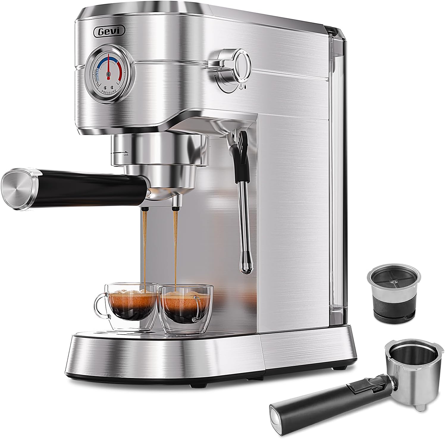 Amazon.com: Gevi 20 Bar Compact Professional Espresso Coffee Machine ...