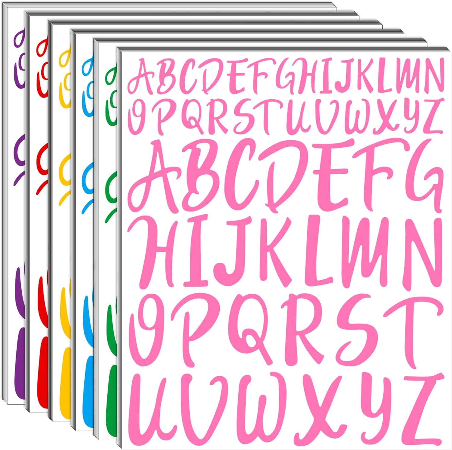 Amazon.com: Bemeol Letter Stickers 30 Sheet Self Adhesive Letters Stick ...