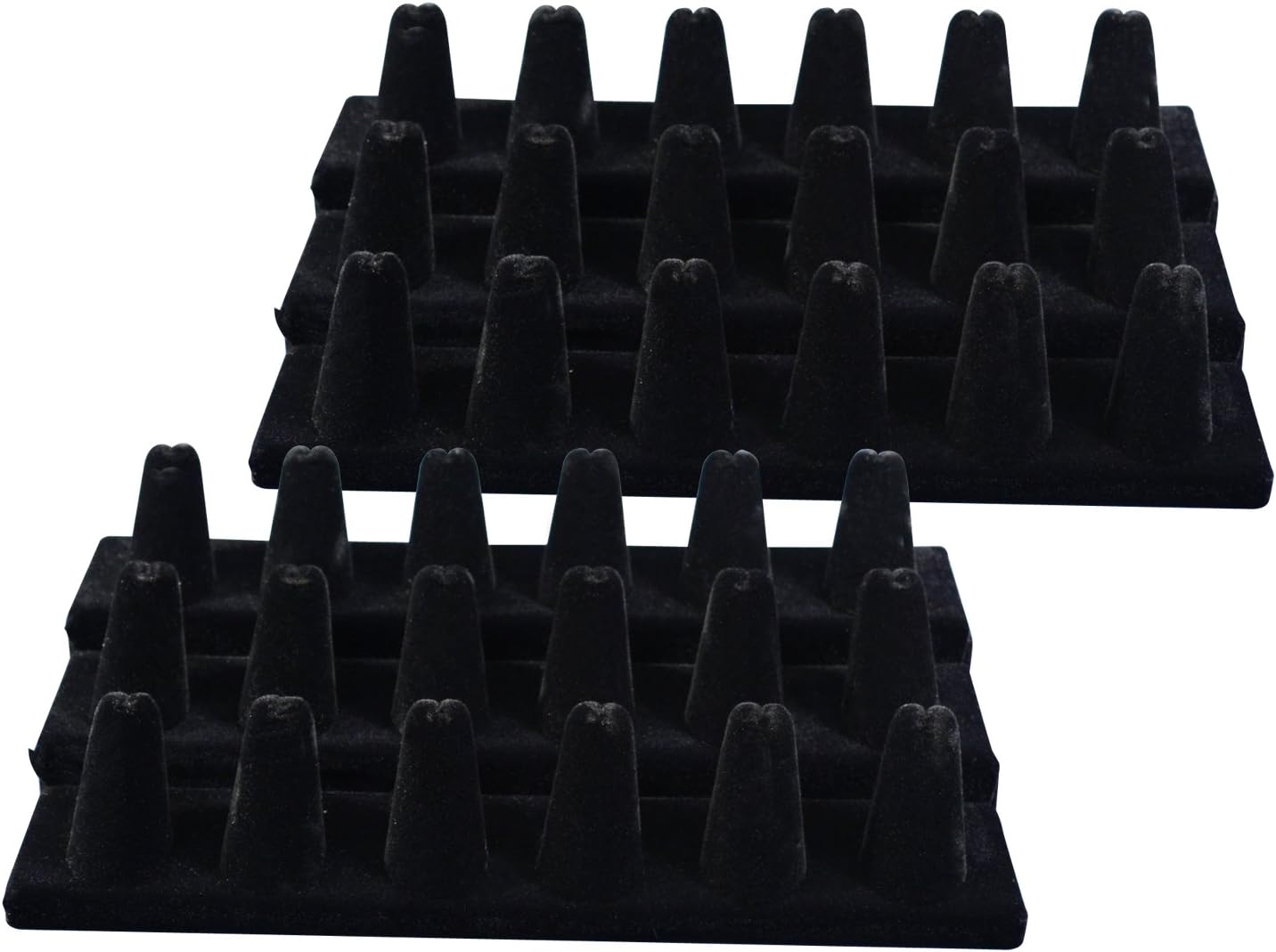 Amazon.com: Regal Pak Two Piece Black Velvet 18 Finger Ring Stand 8 1/4 ...