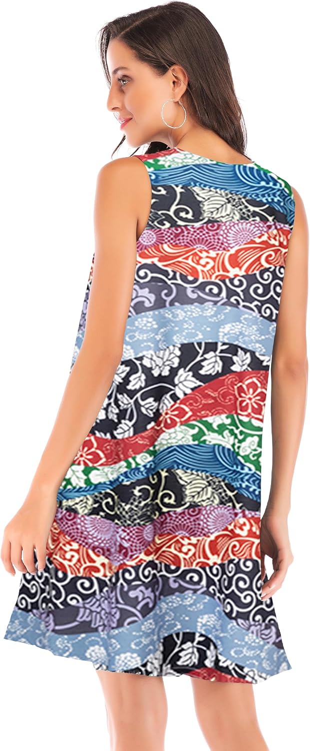 Sunflower Liu Summer Dresses for Women Beach Floral Tshirt Sundress ...