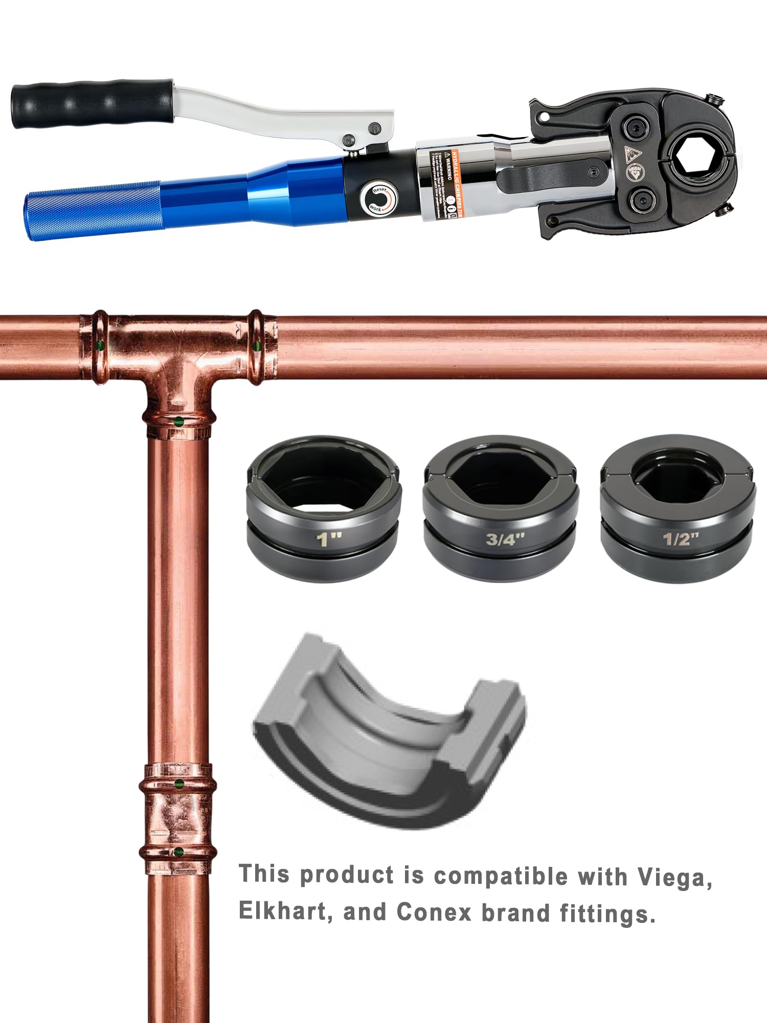 Snapklik.com : AMZCNC ProPress Tool Kit,Copper Tube Fittings Hydraulic ...