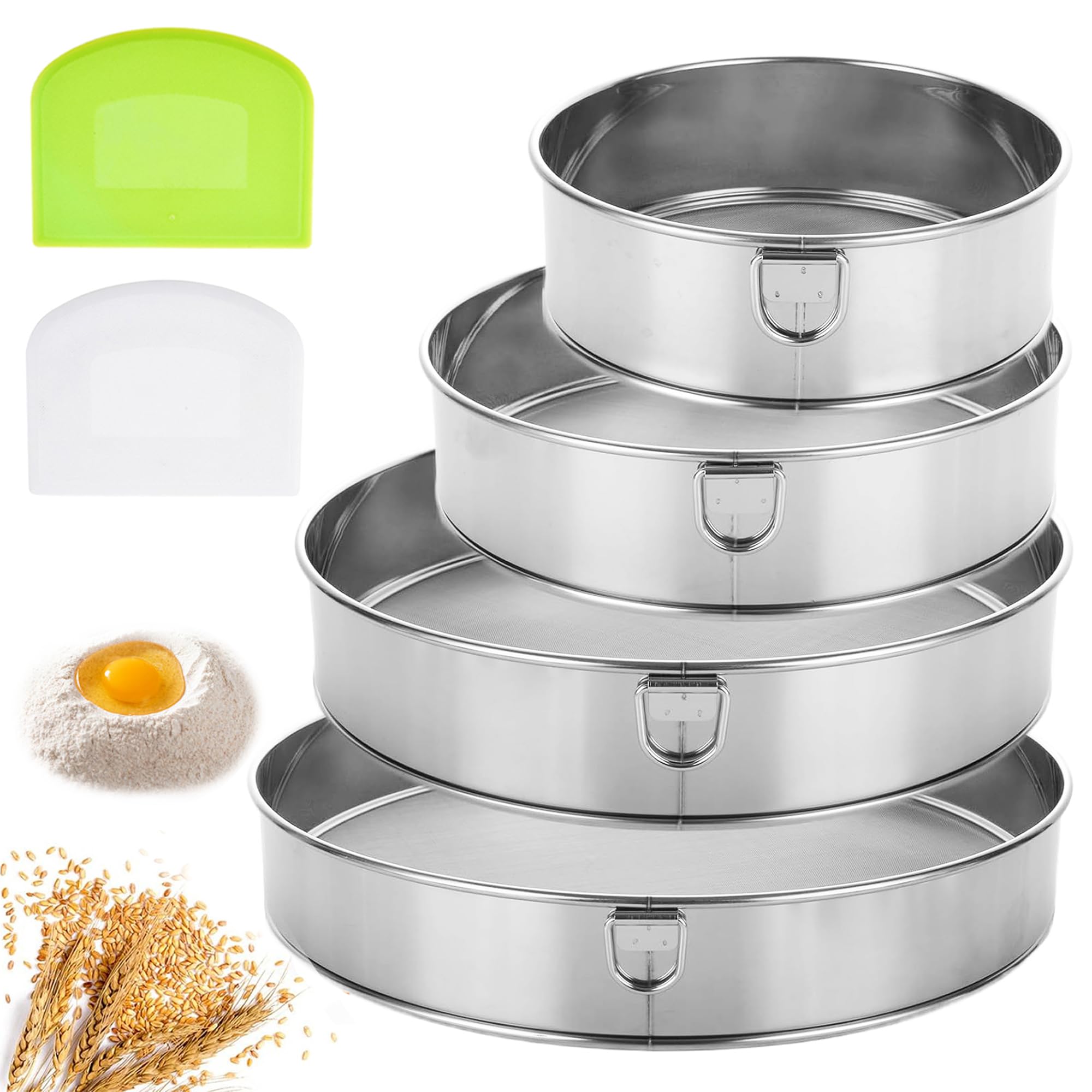 Amazon.com: Sifter for Baking, Flour Sifter Stainless Steel, Round ...