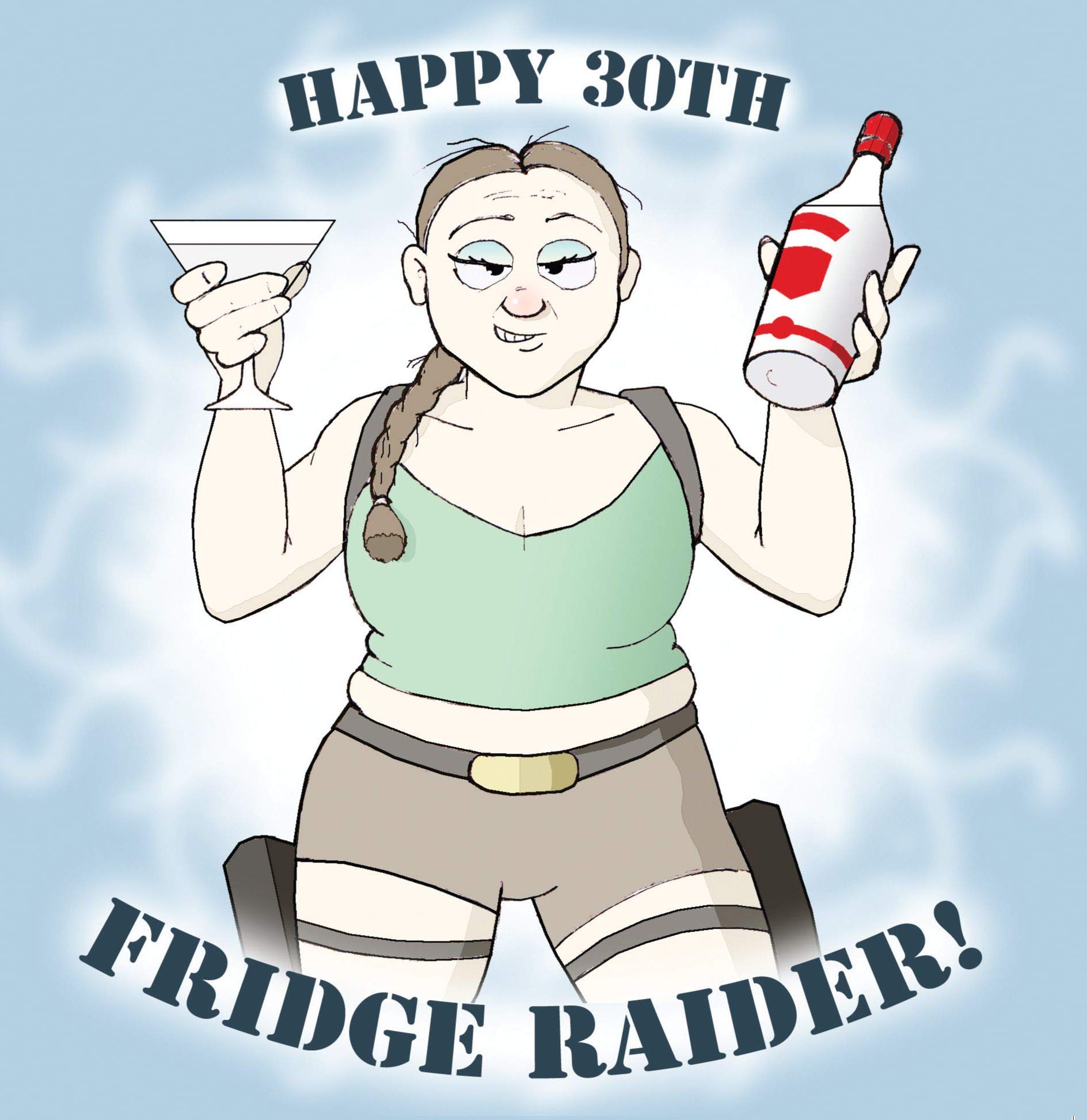 Twizler Funny 30th Birthday Card With Lara Croft Age 30 | Desertcart KUWAIT