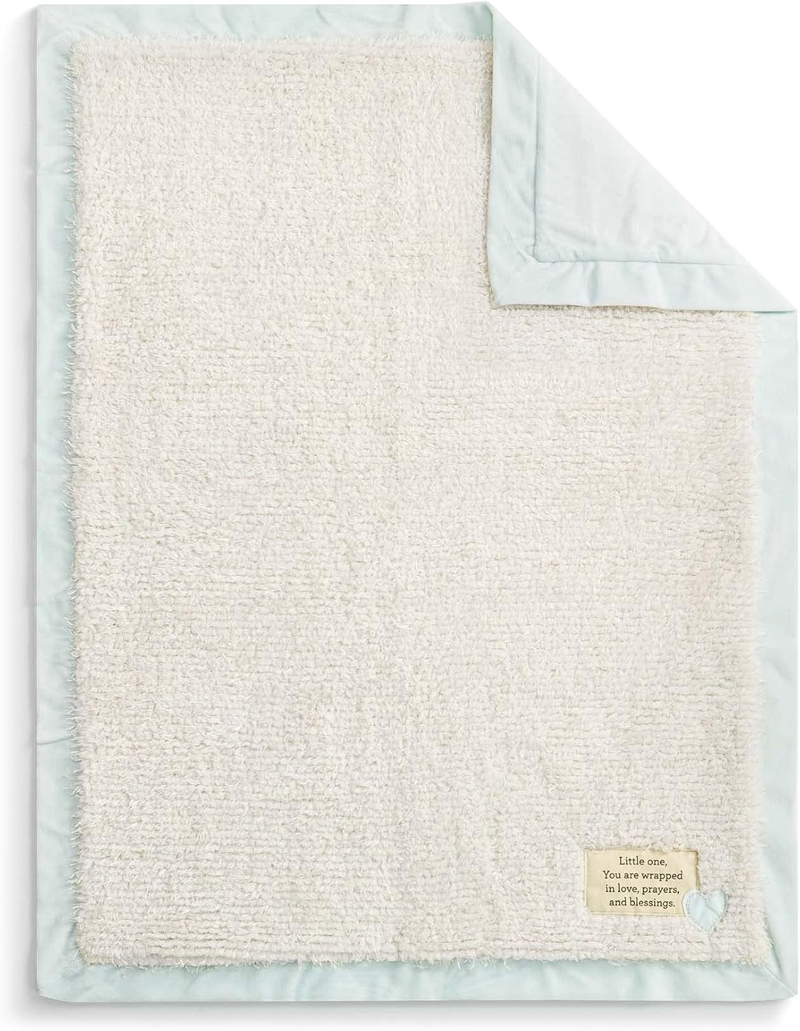 Amazon.com: DEMDACO Wrapped in Prayer Blue and White 40 x 30 Inch Baby ...