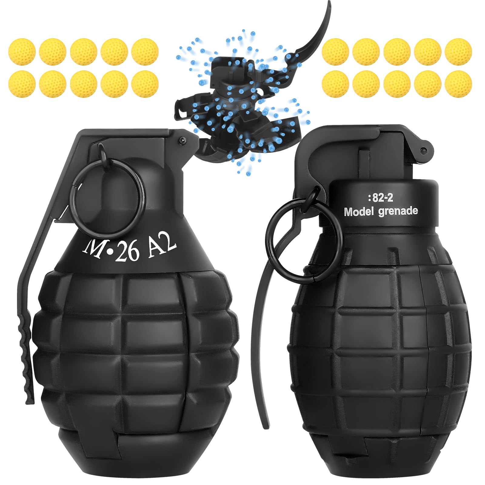 Amazon.com: LsuBhef 2Pcs Toy Hand Grenade for Tactical Game with 20 ...