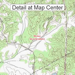 Amazon.com : USGS Topographic Quadrangle Map - Medon, Tennessee (Folded ...