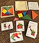Amazon.com: 3 Bees & Me 2 Wooden Tangram Shapes Puzzle Toys with 52 ...