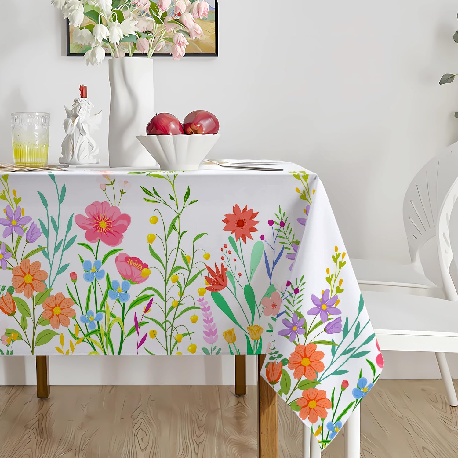 Amazon.com: Tupmnbry Spring Summer Tablecloth Wild Flowers Floral ...