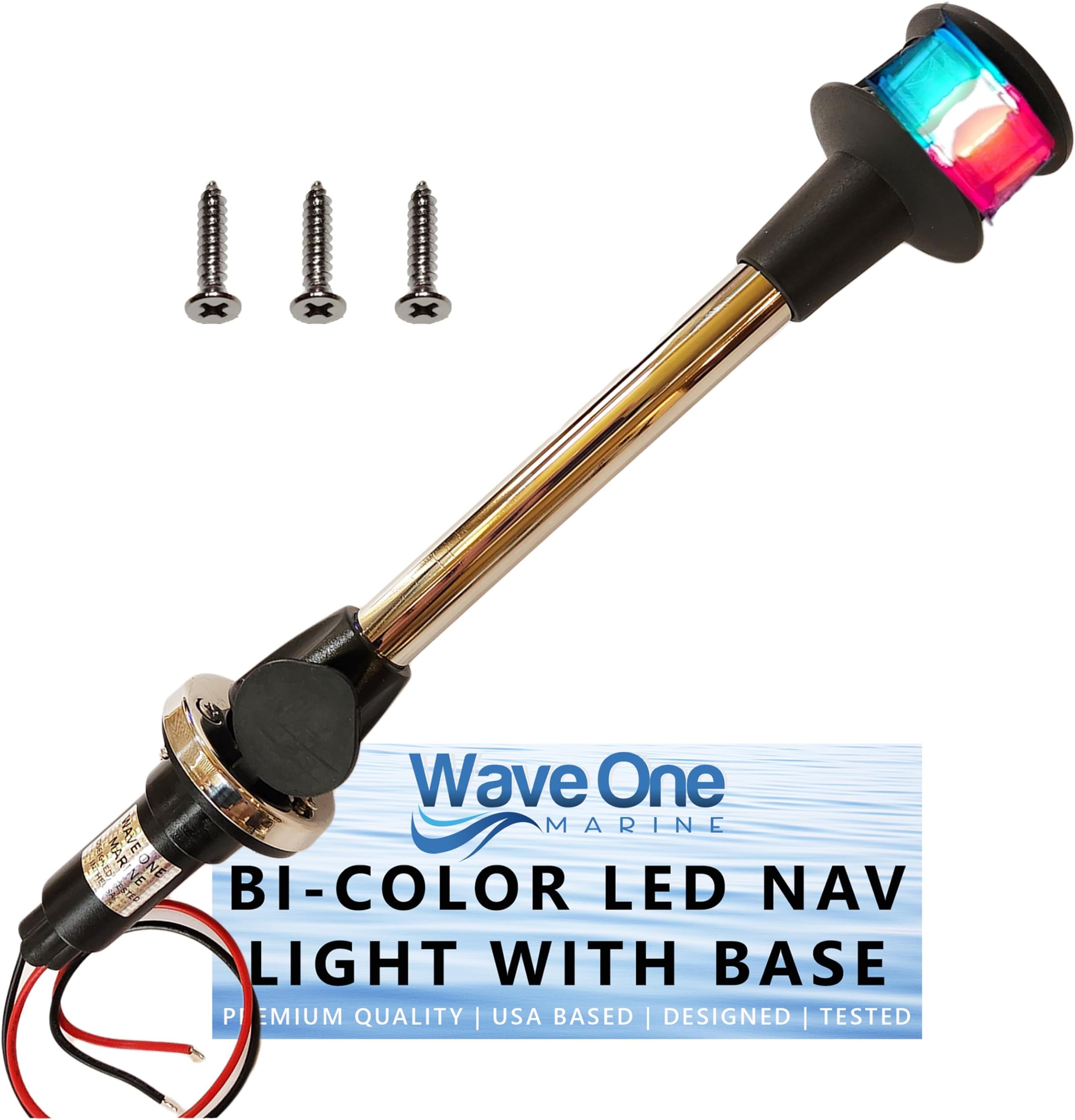 Amazon.com: Perko 1612DP2BLK Removable Bi-Color Pole Light - 12 ...