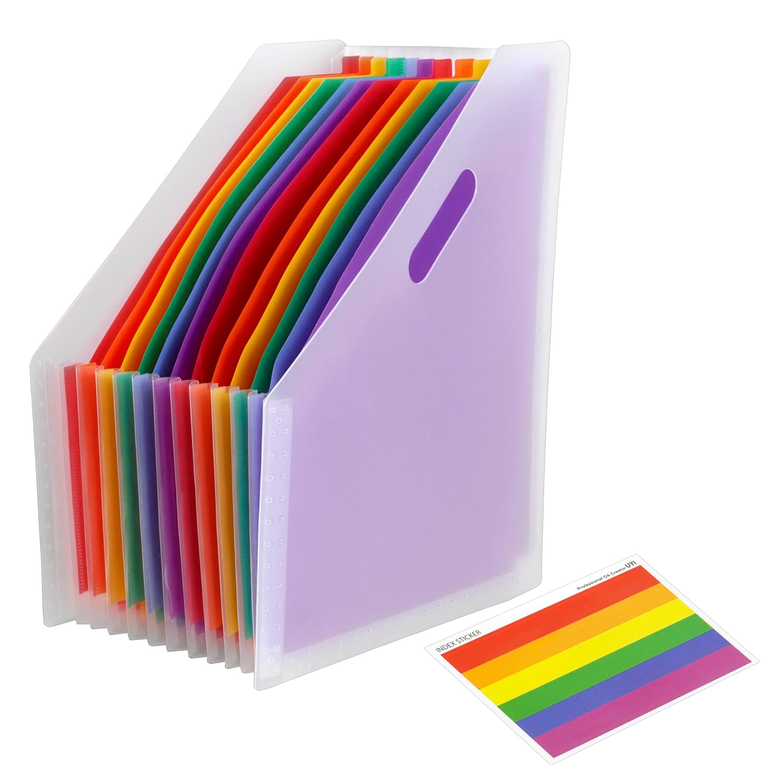 NISUN 12 Pockets Vertical Expanding File Folders Letter A4 Size ...