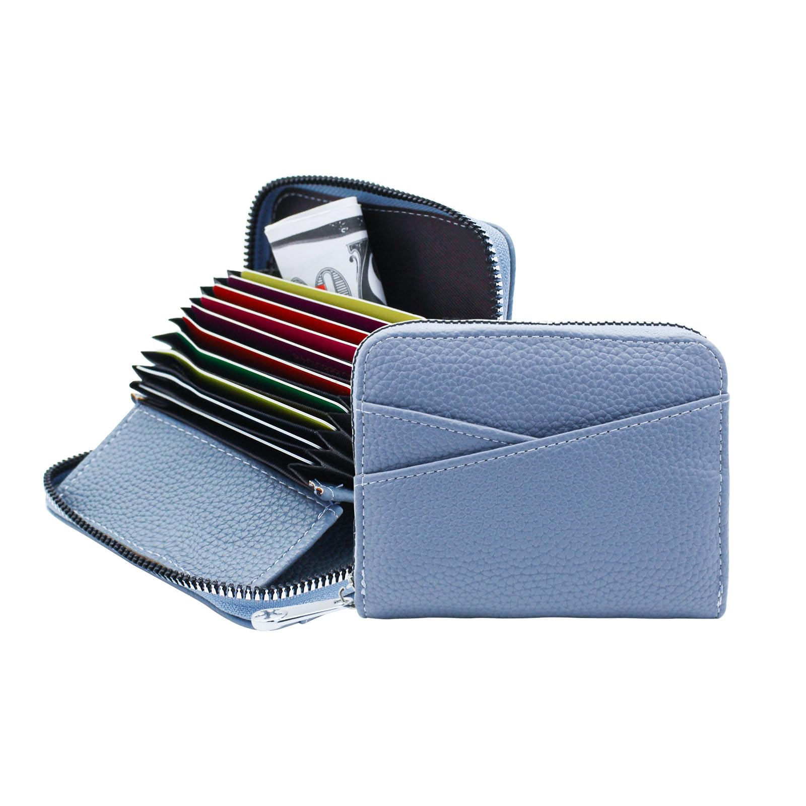 Amazon.com: MultiValue Credit Card Holder for Women, 12 Grids Leather Business Card Holder Card ...