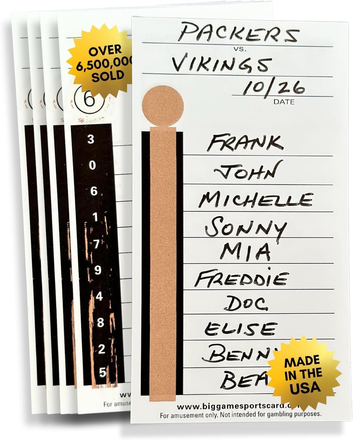 Amazon.com: 10 Line Football Sports Strip Cards - 50 Cards with ...