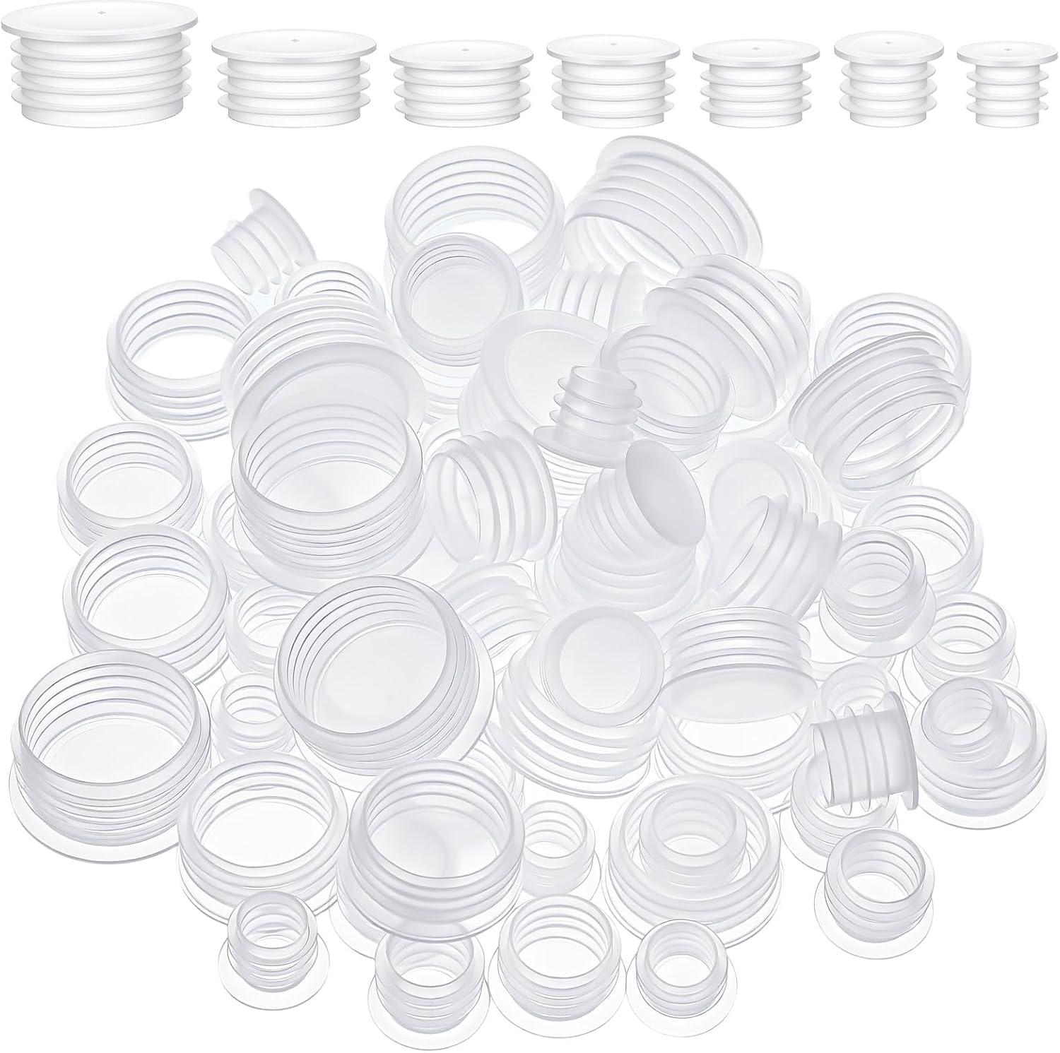 Amazon.com: 70 Pcs Salt and Pepper Stoppers Plugs, 7 Size Reusable Salt ...