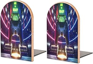 Amazon.com: Neon-Light-Glow-e-Sport Wood Book Ends, Detachable Design ...