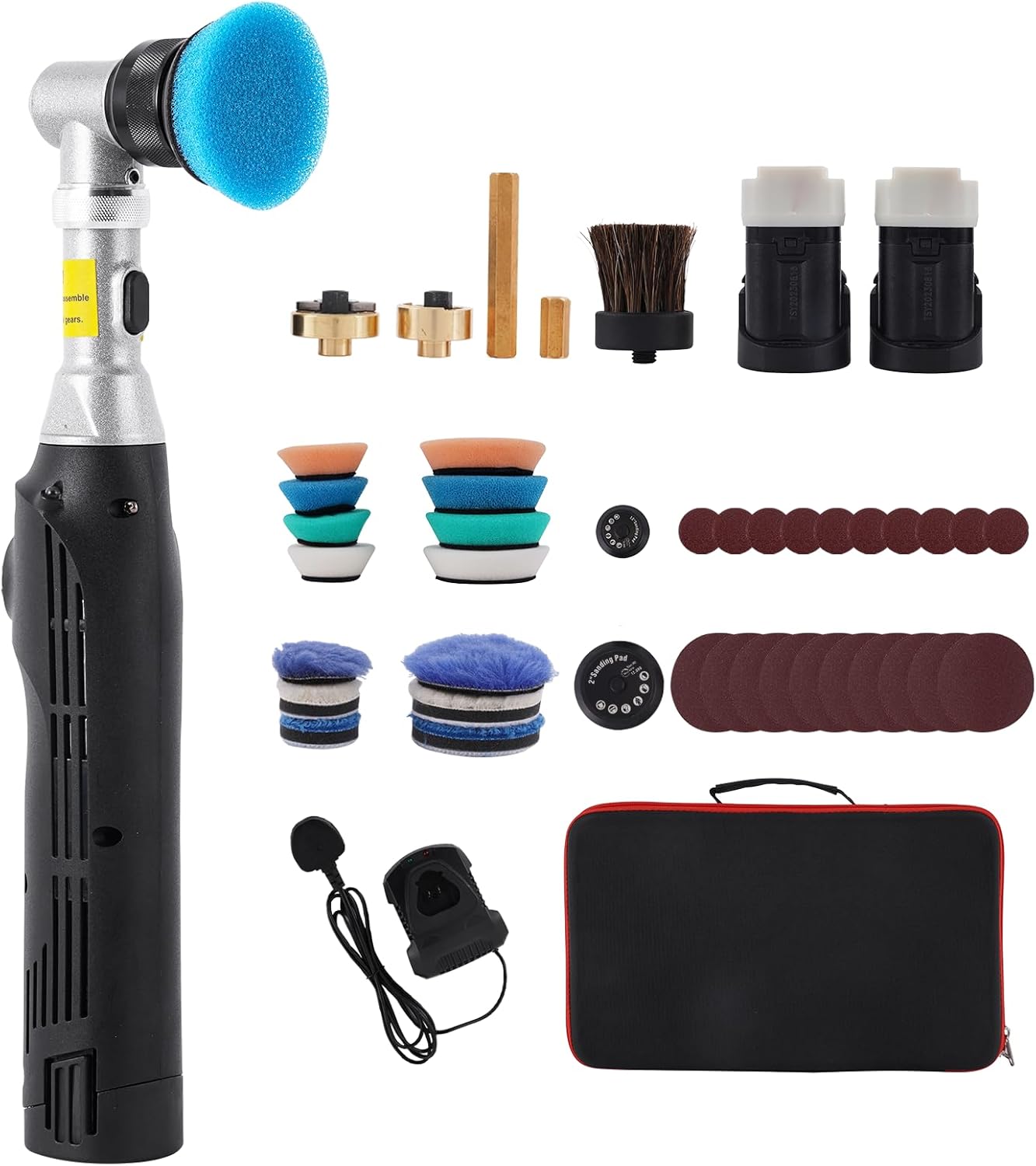 BAOSHISHAN Cordless Mini Car Polisher and Buffers 1.2'' RO/DA Micro ...