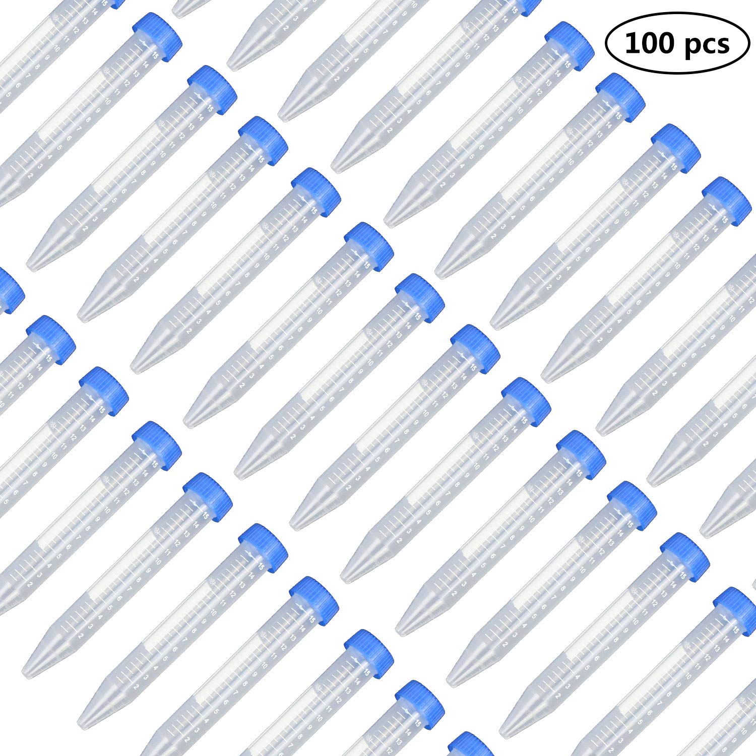Buy 15 ml Centrifuge Tubes, Esee 100 Pack Plastic Centrifuge Tubes ...