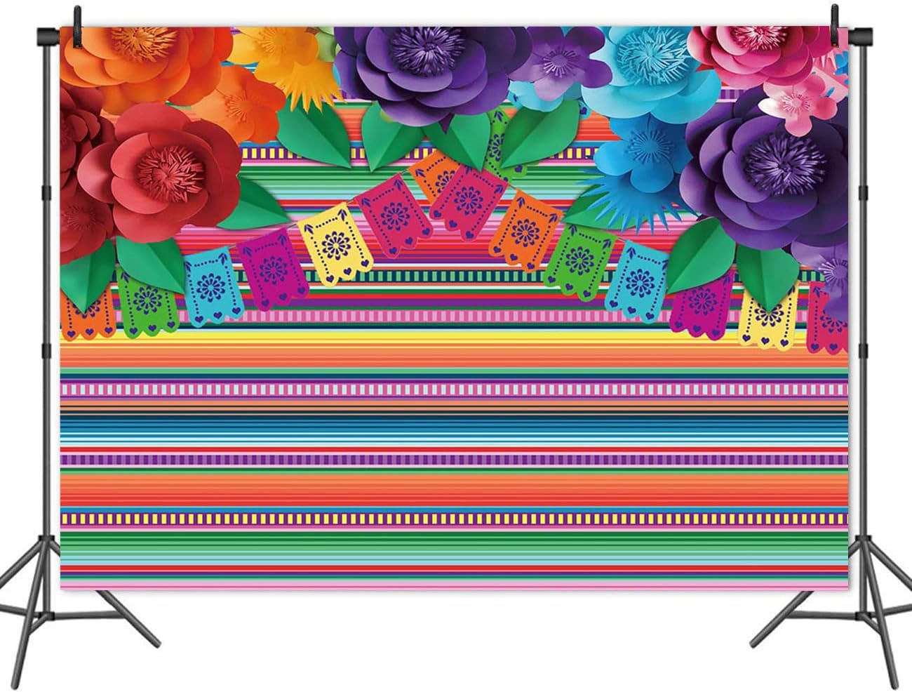 Amazon.com : CGXINS 8x6ft Mexican Fiesta Backdrop for Mexican Party ...