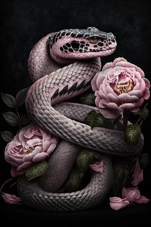 Amazon.com: 5D Python Diamond Painting, Adult Diamond Painting Snake ...