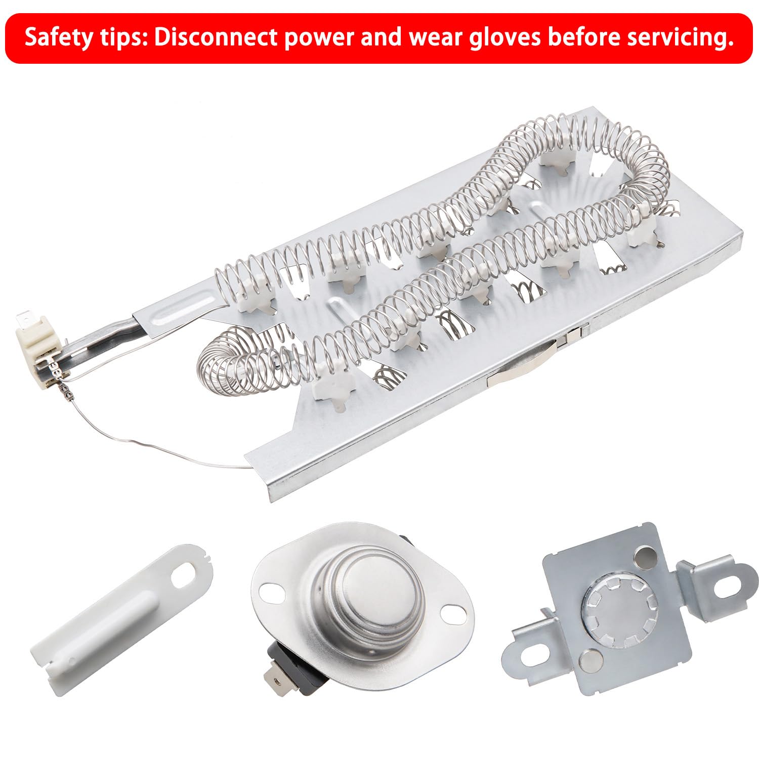 Snapklik.com : Dryer Heating Element Kit Fit For Whirlpool WED5100HC2 ...