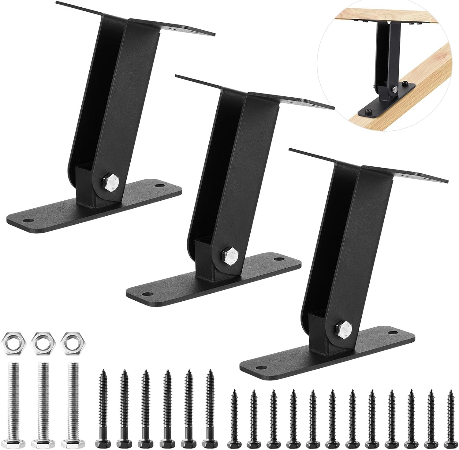 Amazon.com: Gisafai 3 Pack Pergola Roof Brackets Heavy Duty Patio Roof ...