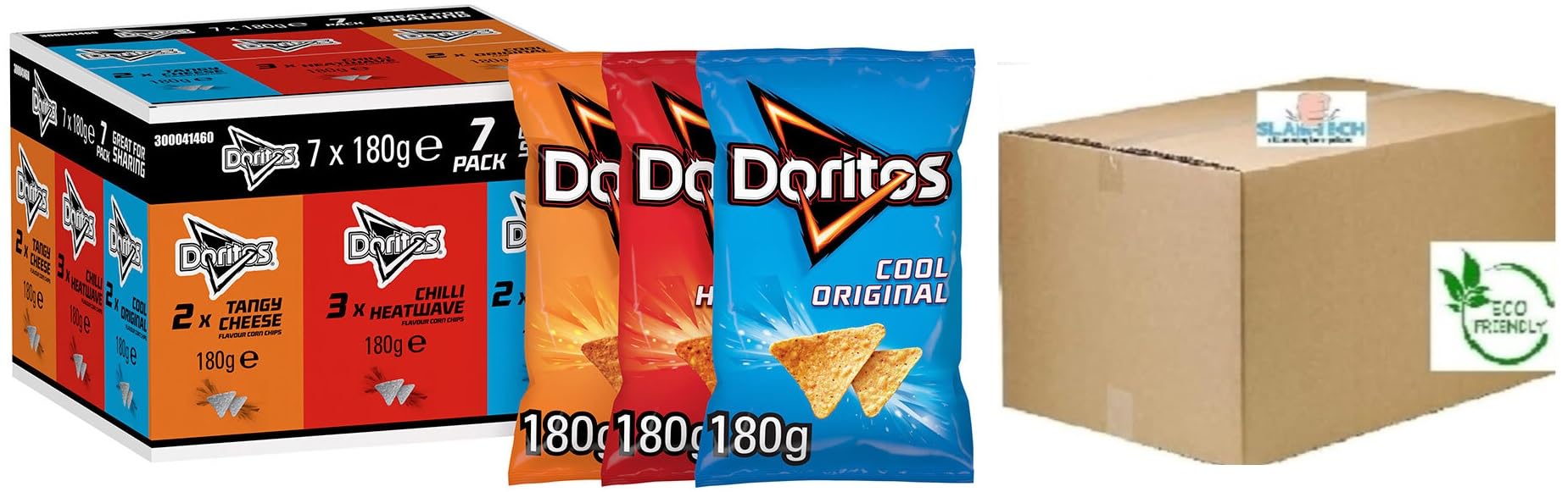 Walkers Doritos Variety Box, 7 x 180g (2 x Cool Original Tortilla Chips ...