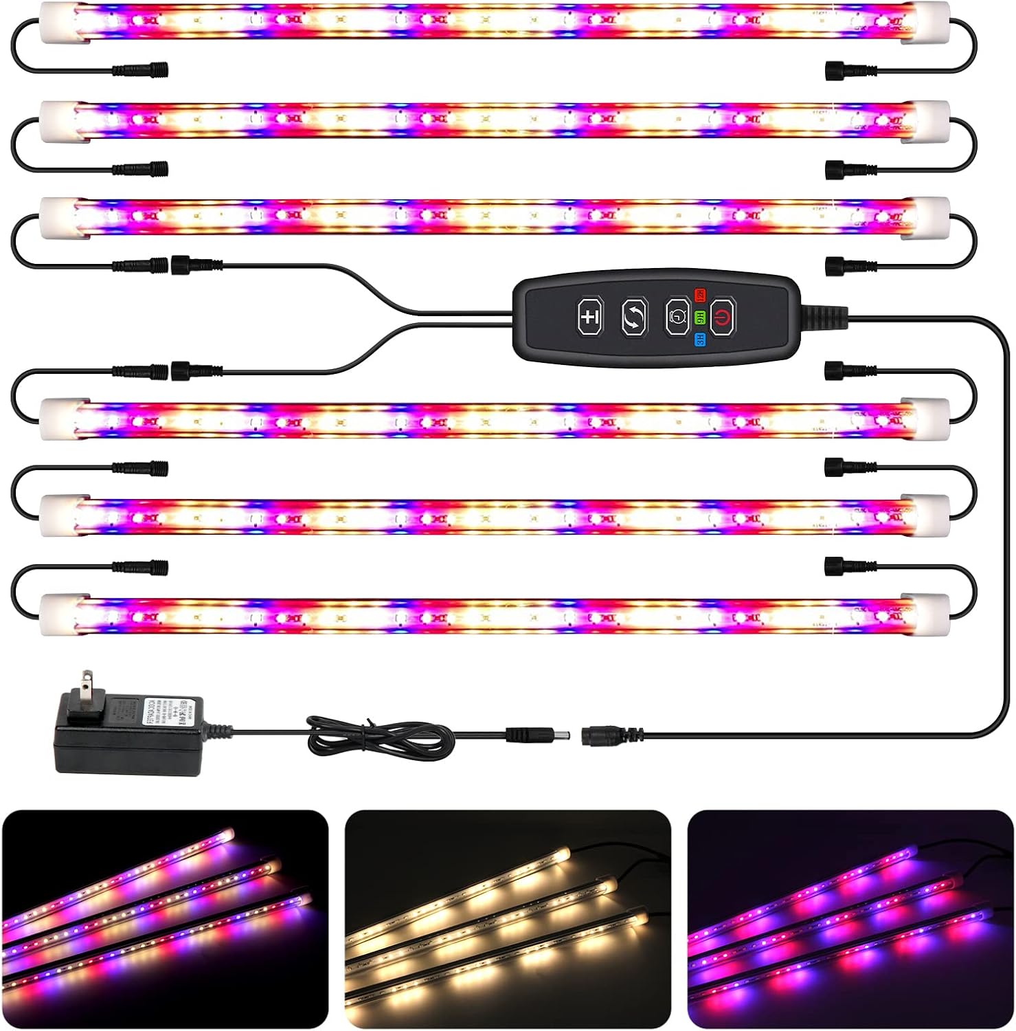 Amazon.com: LED Grow Lights Strips for Indoor Plants, 3 Working Modes ...
