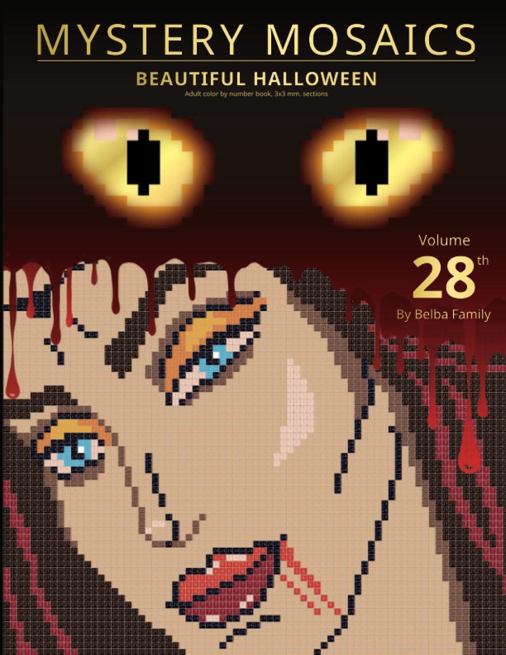 Amazon.com: MYSTERY MOSAICS. Beautiful Halloween. Adult color by number ...