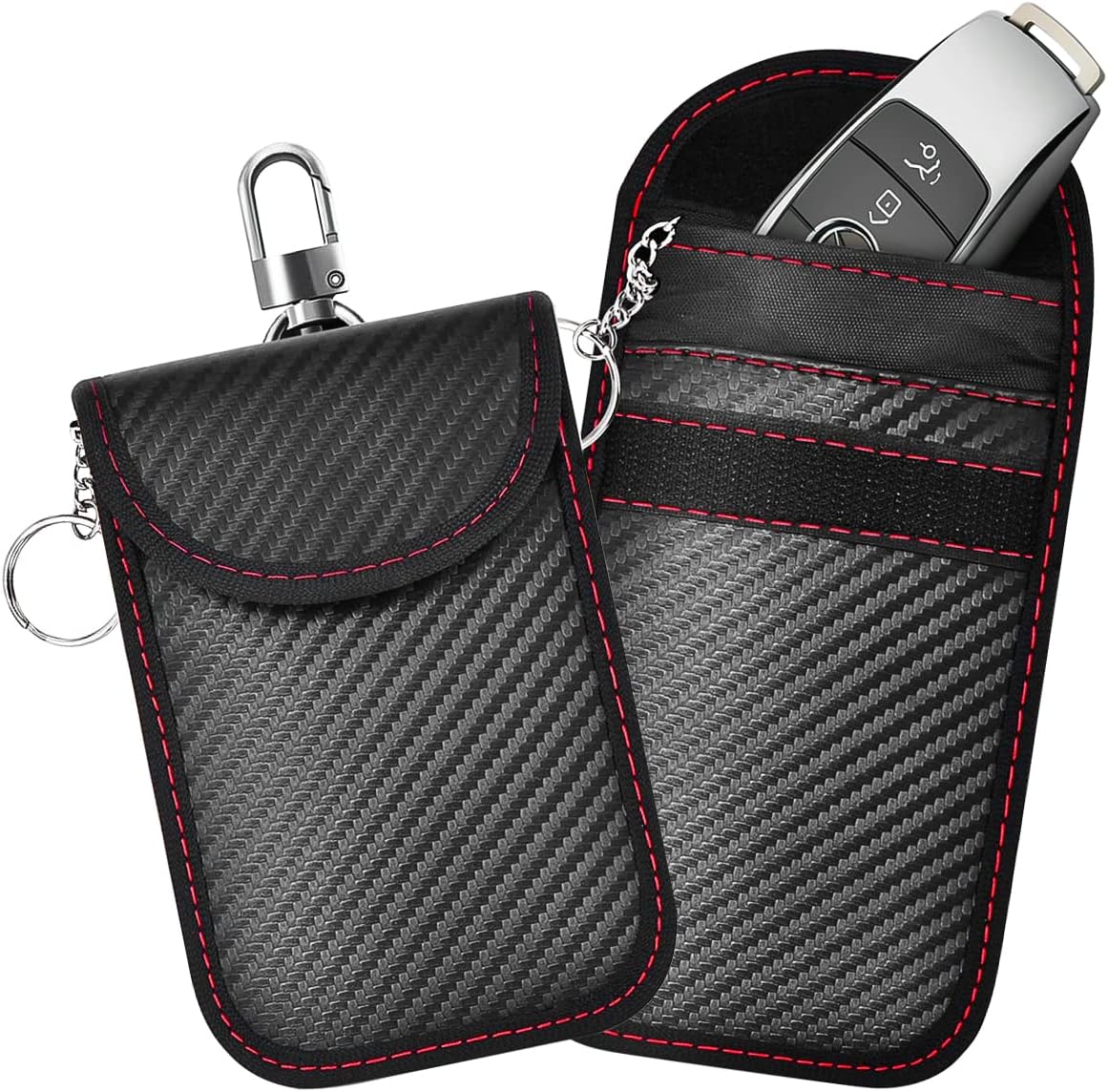 Amazon.com: Faraday 2Pack Carbon Fiber Pouch - RFID Signal Blocking Key ...