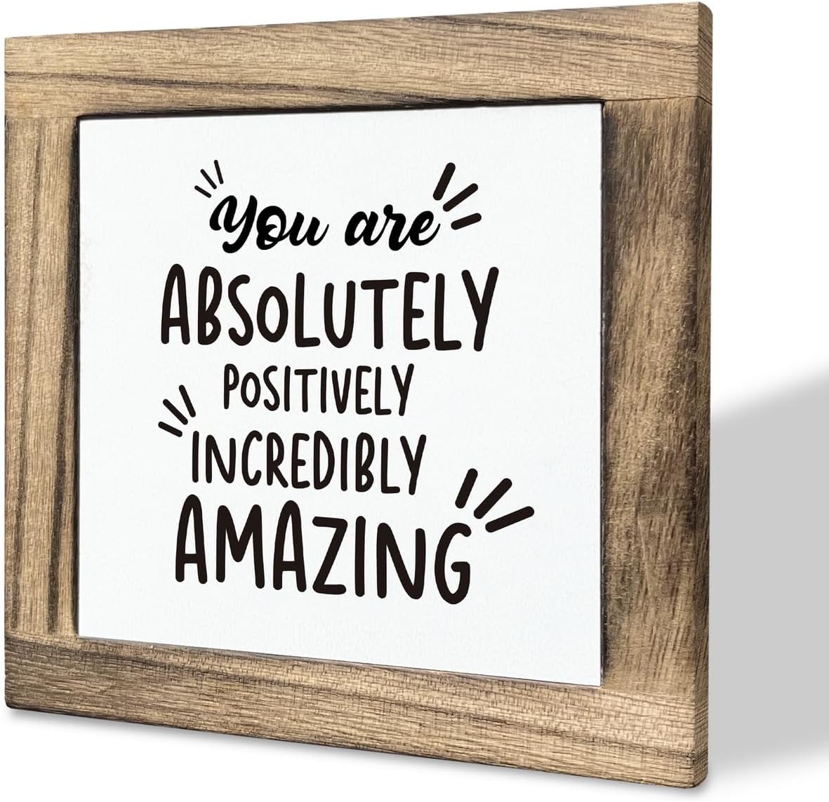 Amazon.com: Inspirational Sign, Box Wood Plaques Desk Décor, Tabletop ...