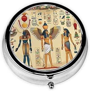Amazon.com: Travel Pill Case Ancient Egyptian, Small Pill Box for Purse ...