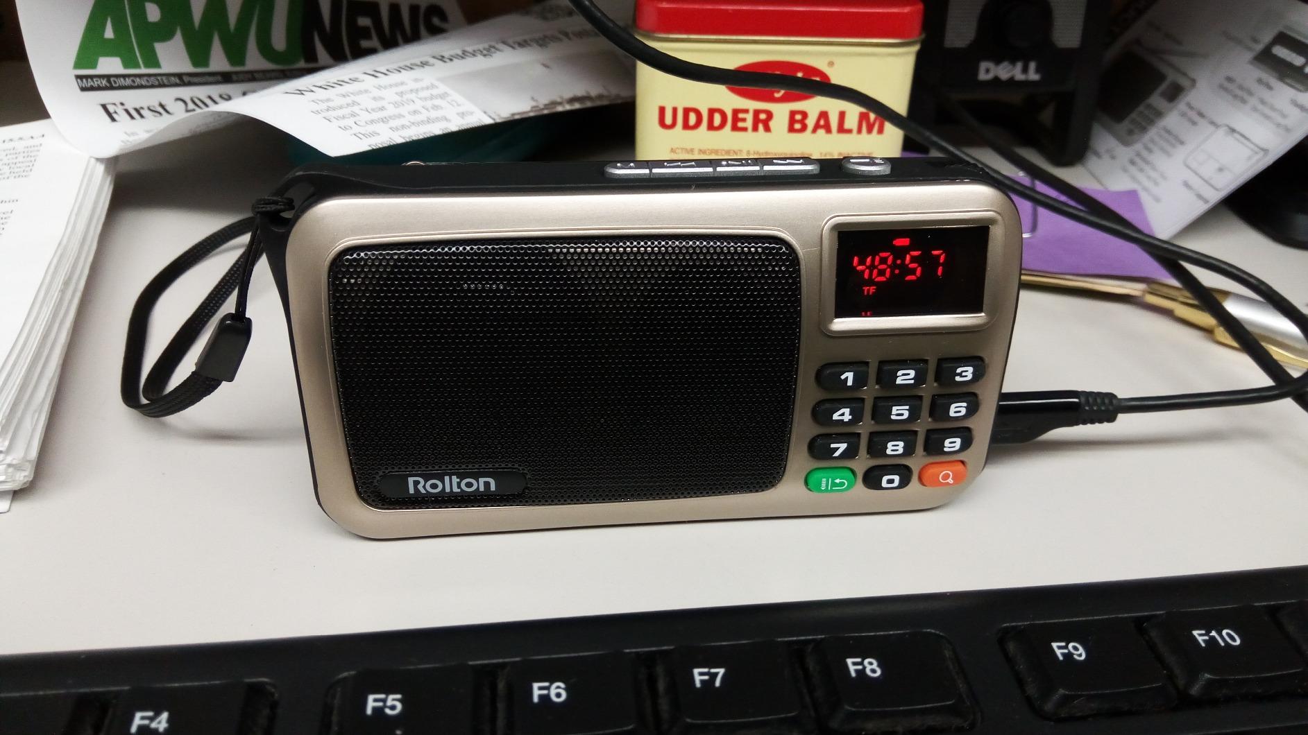 Amazon.com: Rolton W405 Portable Mini FM Radio Speaker Music Player TF ...