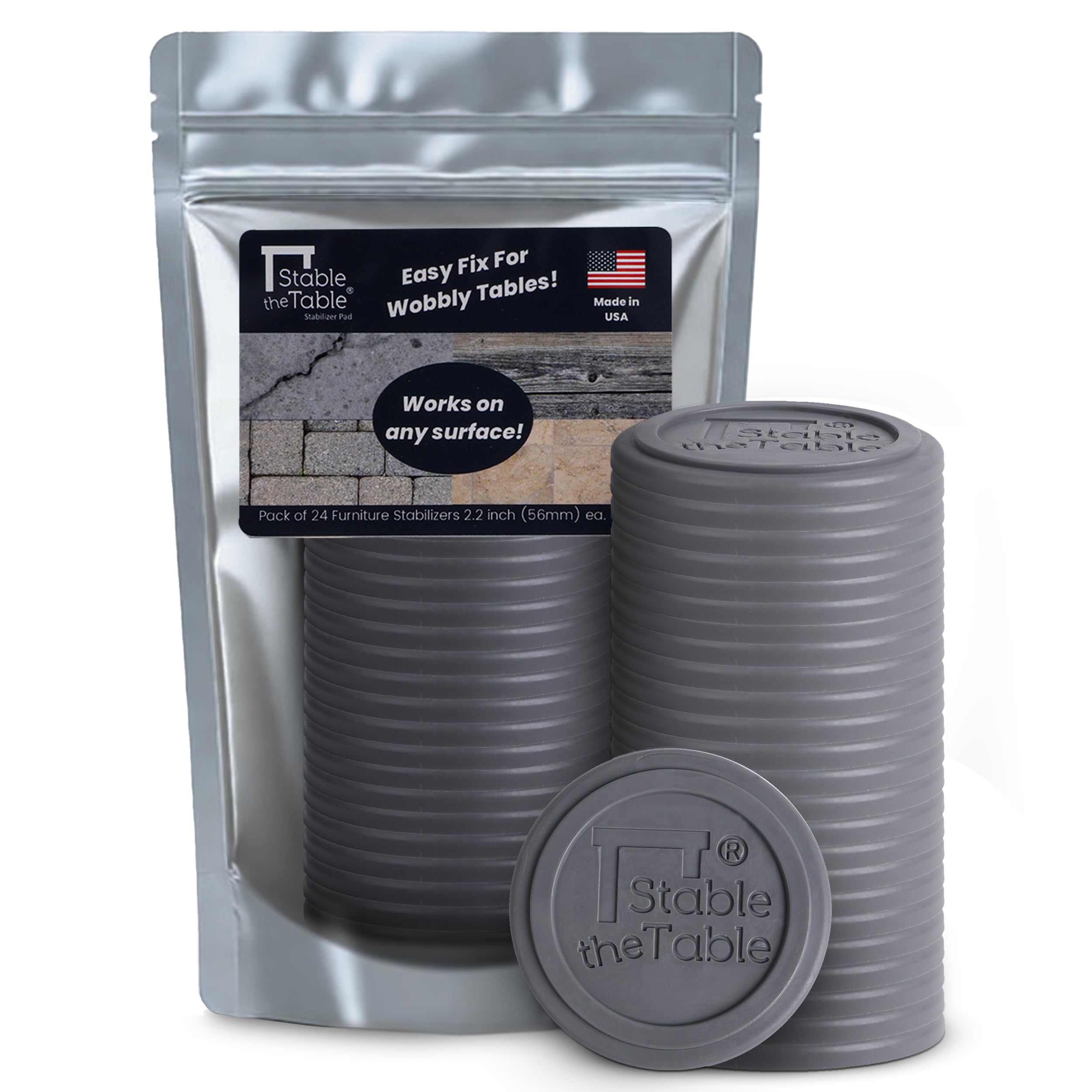 Amazon.com: Stable The Table-24 Pack, Charcoal Round/Restaurant Table ...