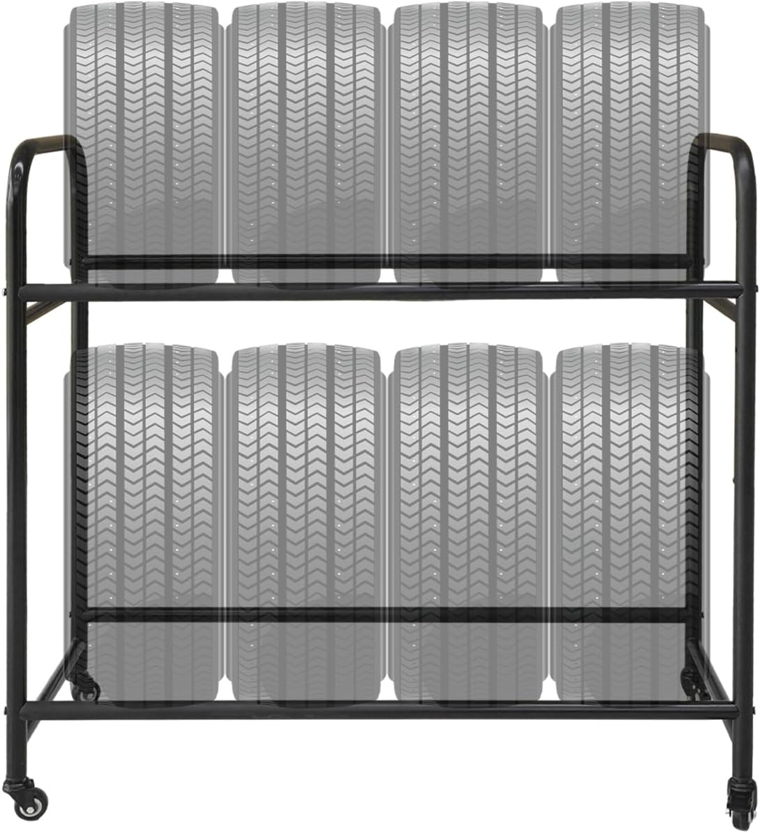 Amazon.com: biosp Tire Storage Rack 44'' x 18'' x 23'' for Garage with ...